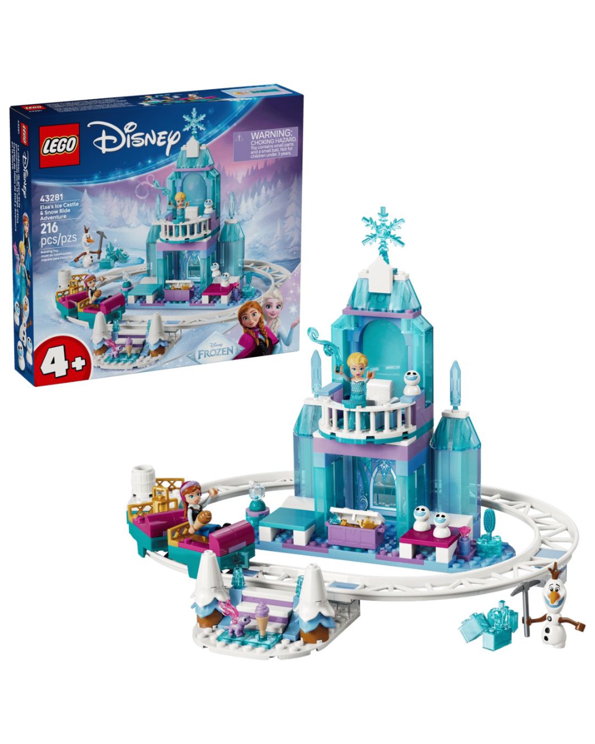 Lego Elsa's Ice Castle & Snow Ride Adventure 43281 (216 Pieces) - Best ...