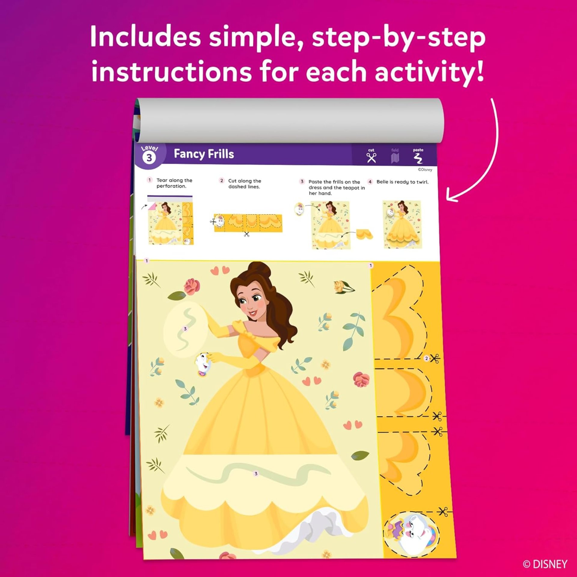 Skillmatics Scissor Skills Activity Book Snip Snip Disney Princess ...